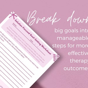 Sfbt Worksheets Goal Setting Solution Focused Therapy School Counselor ...