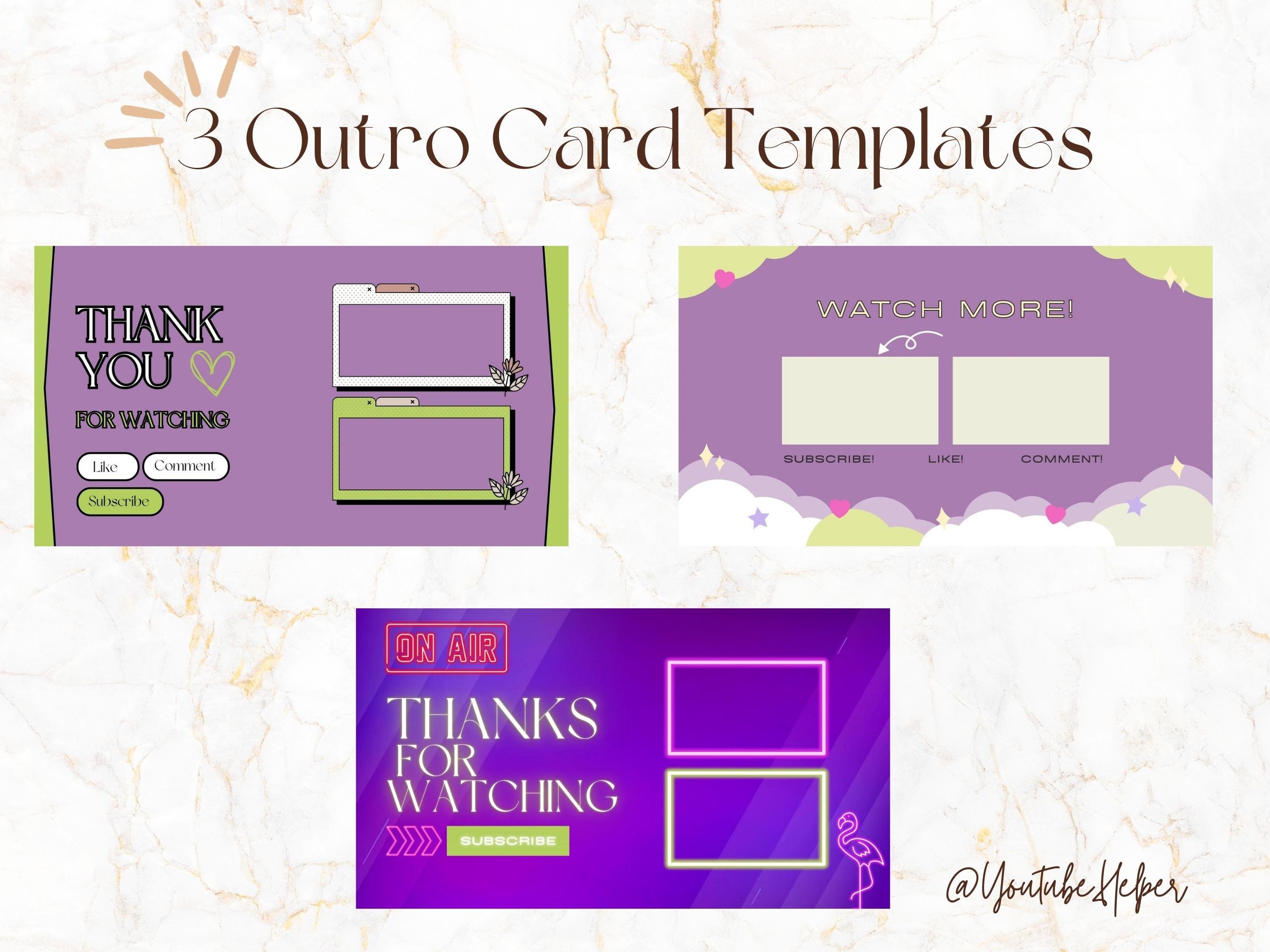 Youtube Branding Kit Editable Canva Templates for Banner, Intro, Outro ...