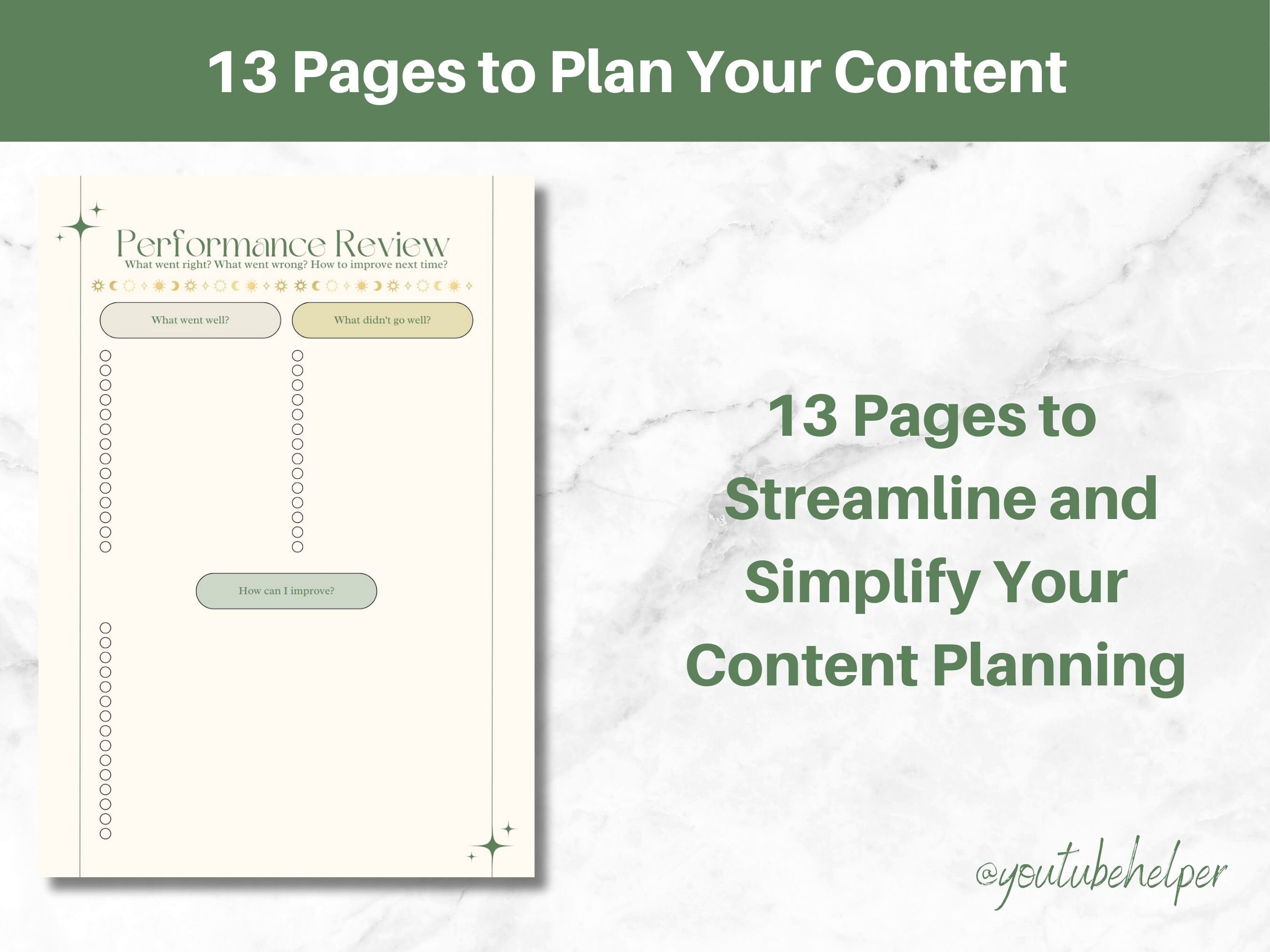 13 Page Youtube Planner How to Plan Youtube Videos Downloadable Planner ...