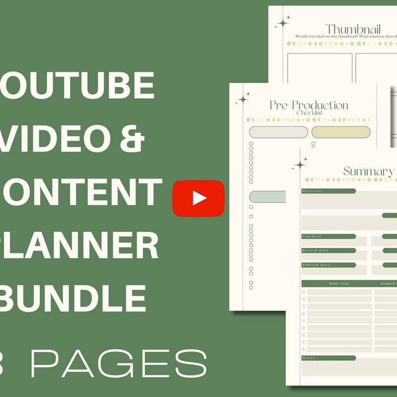 Youtube Video Checklist - Etsy