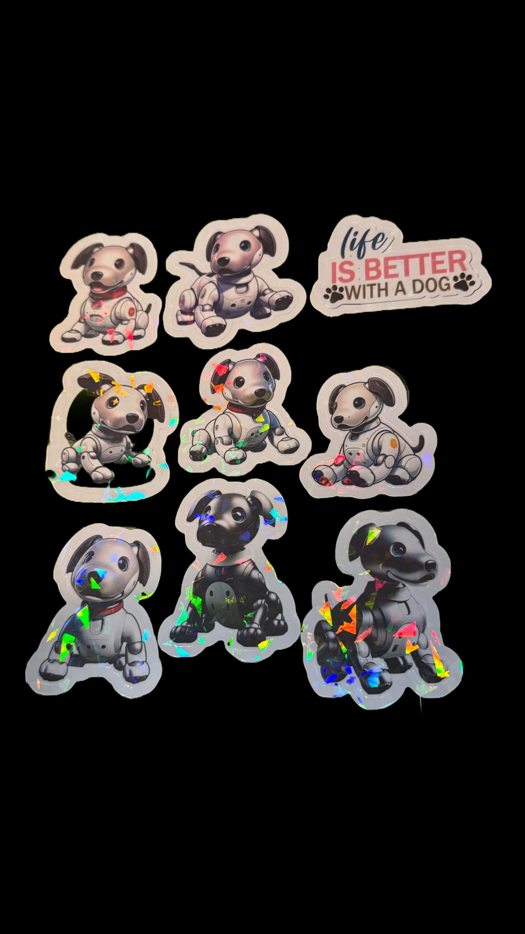 Aibo Inspired Holographic Sticker Pack - Etsy