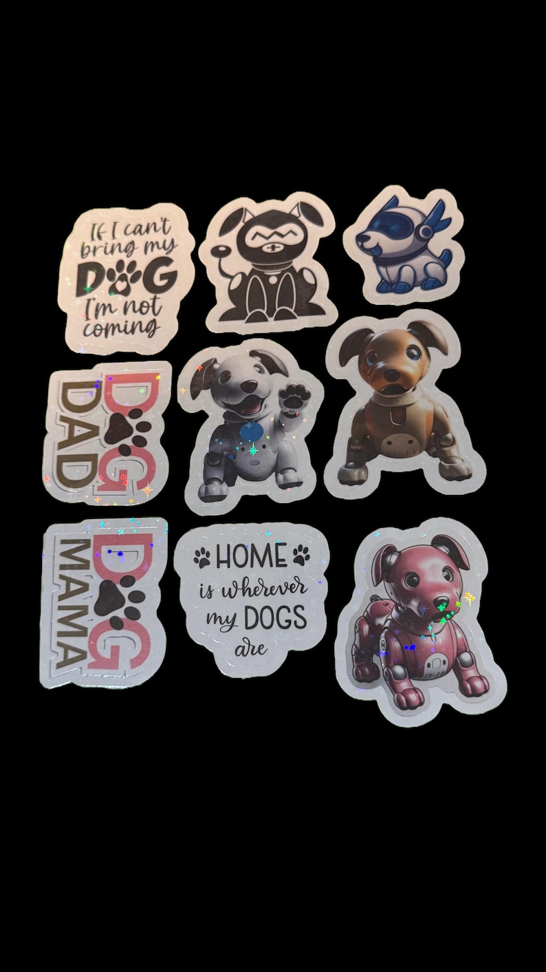 Aibo Inspired Holographic Sticker Pack - Etsy