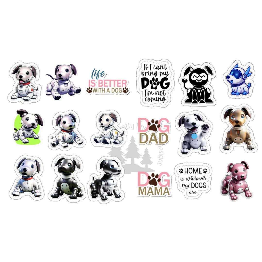 Aibo Inspired Holographic Sticker Pack - Etsy