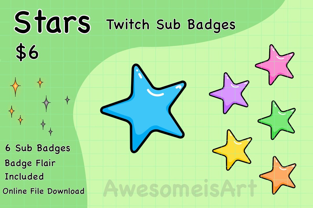 Star Sub Badges for Twitch - Etsy