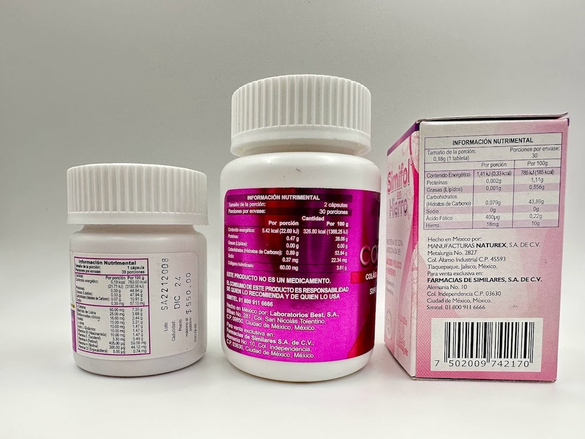 Pack 3 GELASIMI FORTE Simi Colageno Oral Simifol con Hierro Envío ...