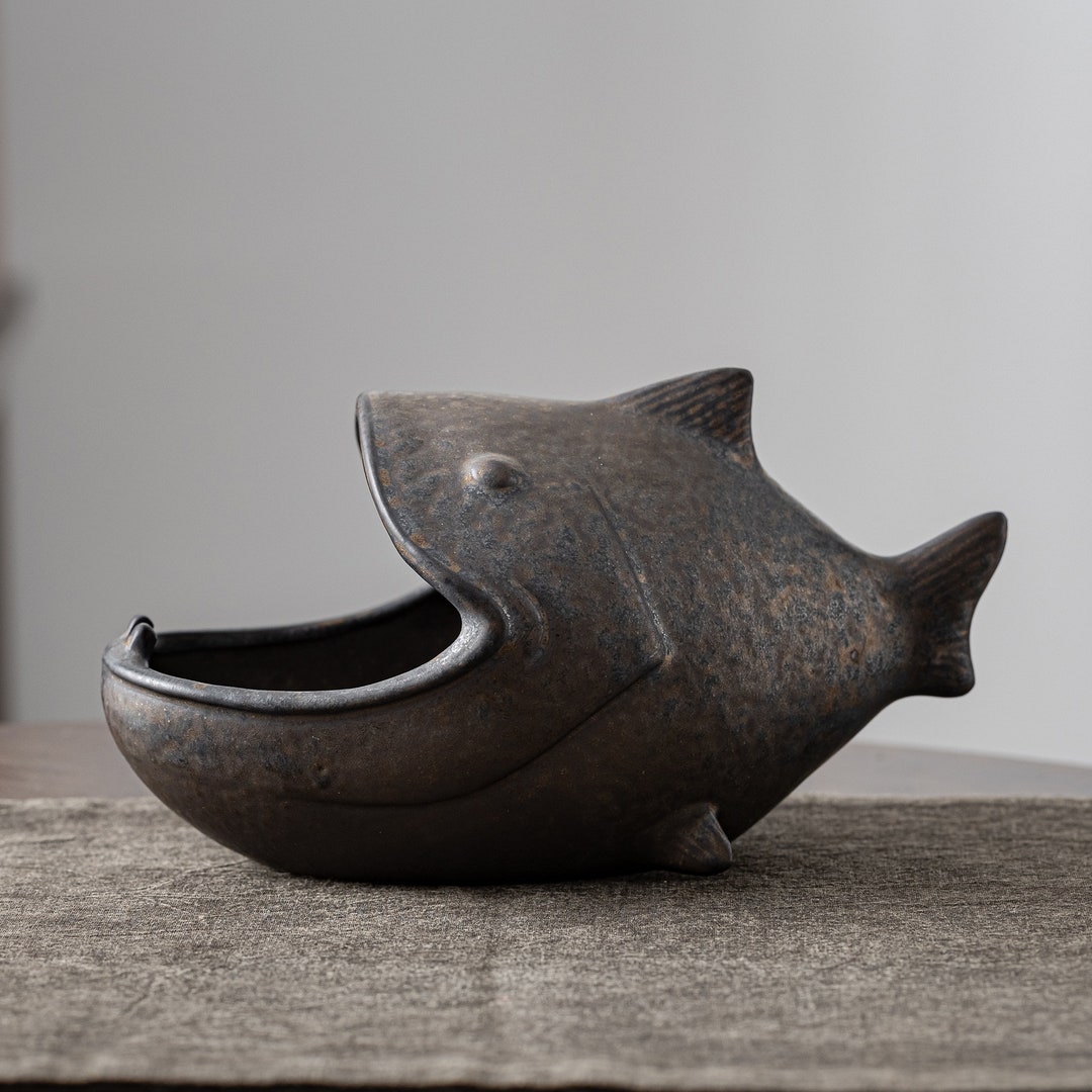 Handmade Ceramic Ashtray,shark Shape Design Ashtray,vintage Style ...