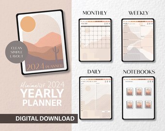 2024 Digital Planner, Dated Digital Planner, Goodnotes Planner ...