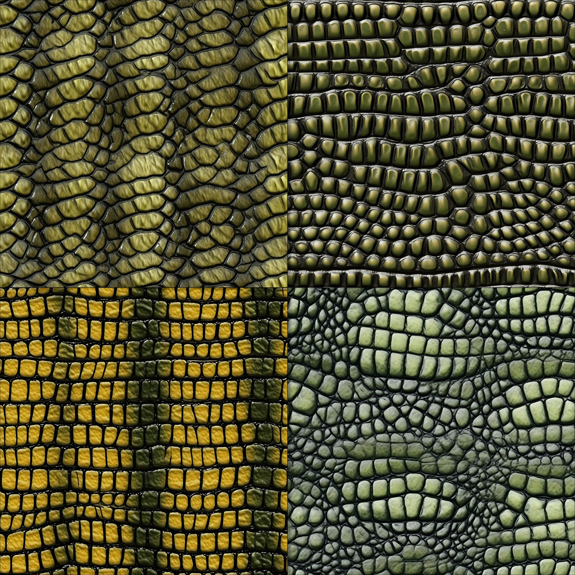 20 Seamless Crocodile & Alligator Skin Patterns, Digital Papers ...