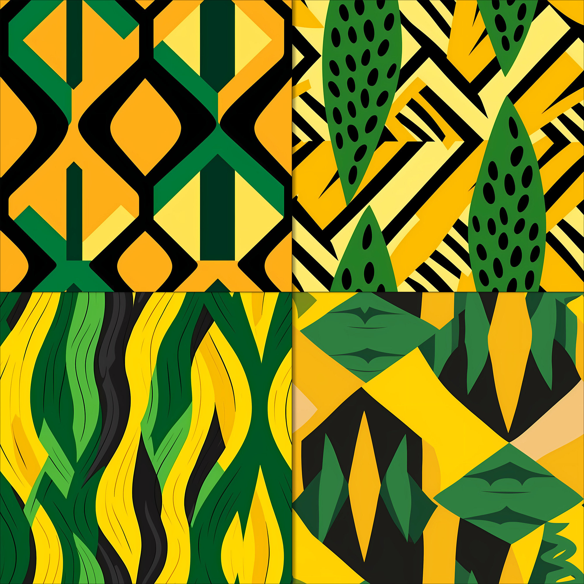 20 Seamless Jamaica-inspired Patterns - Digital Papers With Reggae ...