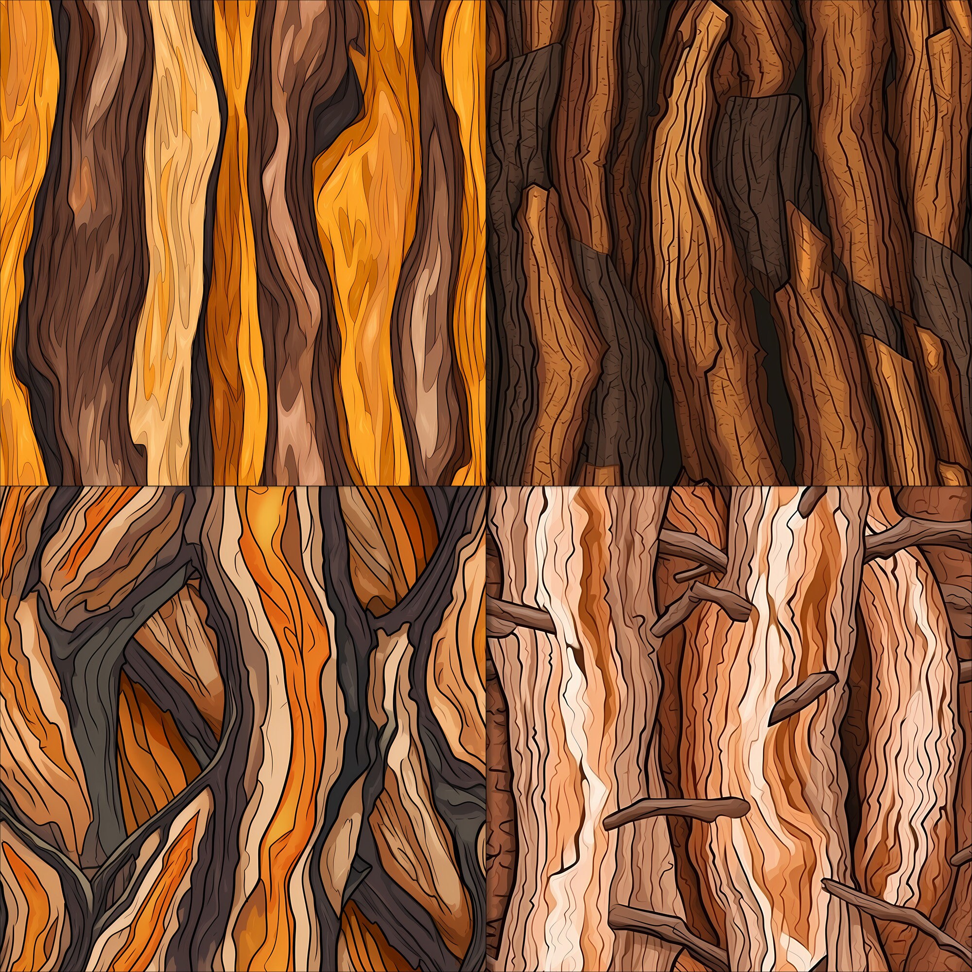 20 Seamless Tree Back Patterns - Nature-inspired Designs With Tree ...