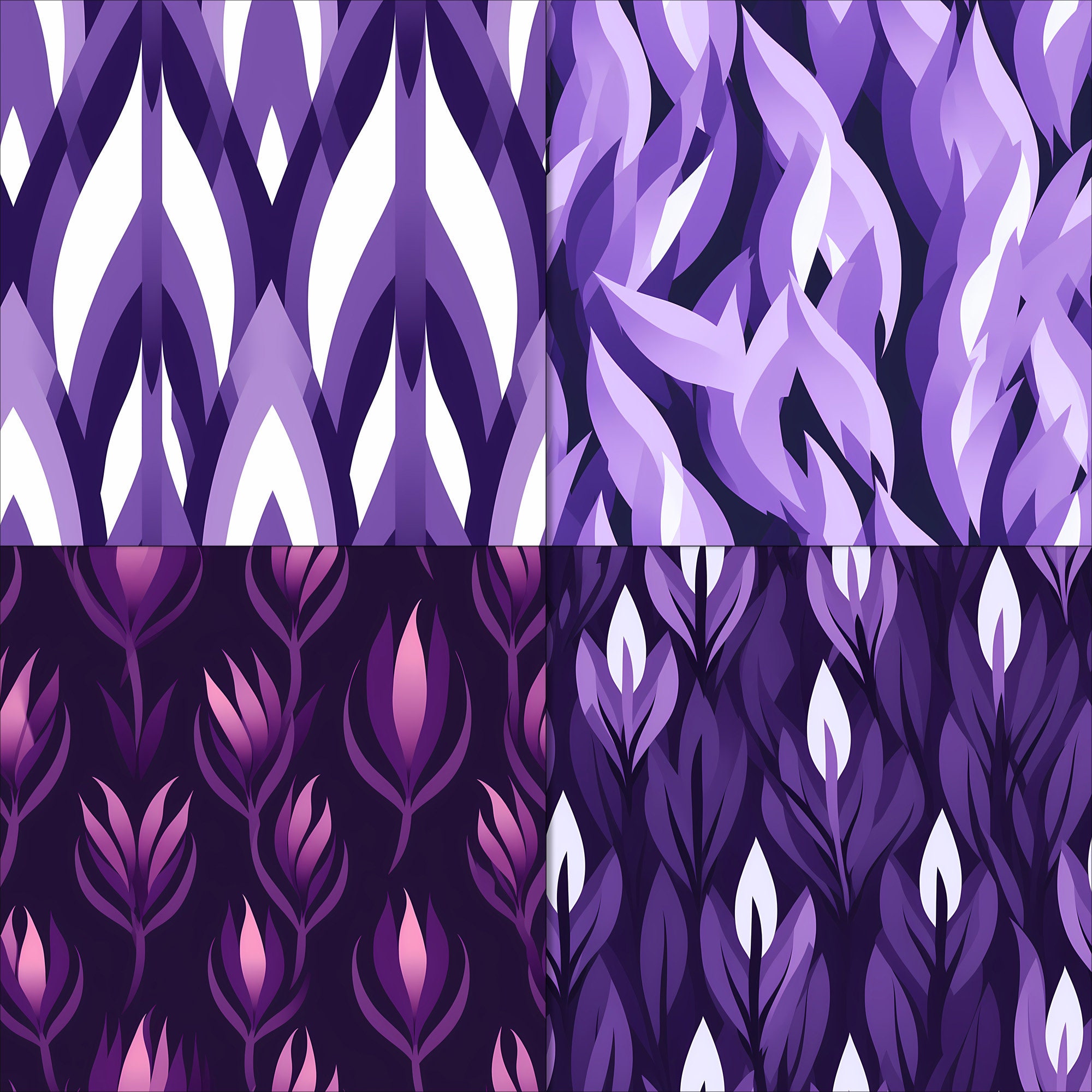 Set of 20 Seamless Purple Haze Patterns Digital Papers - Etsy