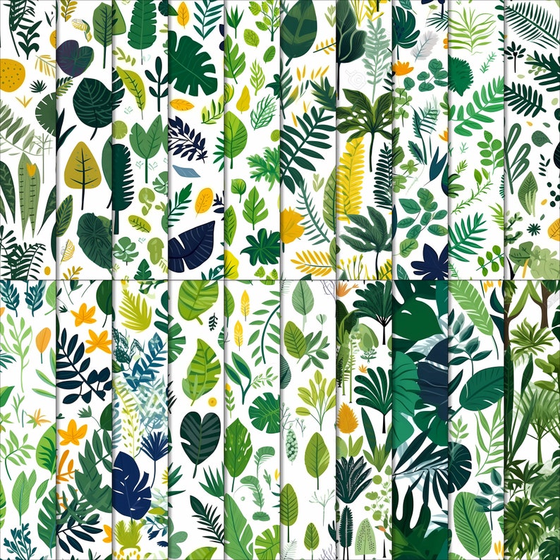 Jungle Digital Papers Set of Seamless Abstract Patterns - Etsy