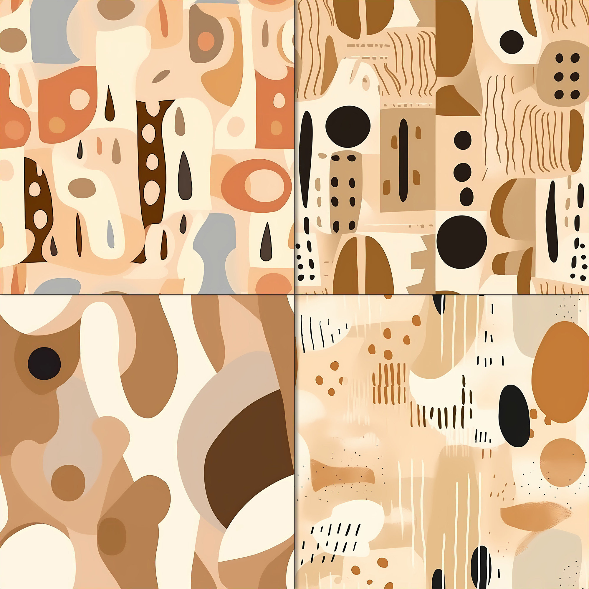 Neutral Elegance Digital Paper Set: 20 Seamless Textures in Beige ...