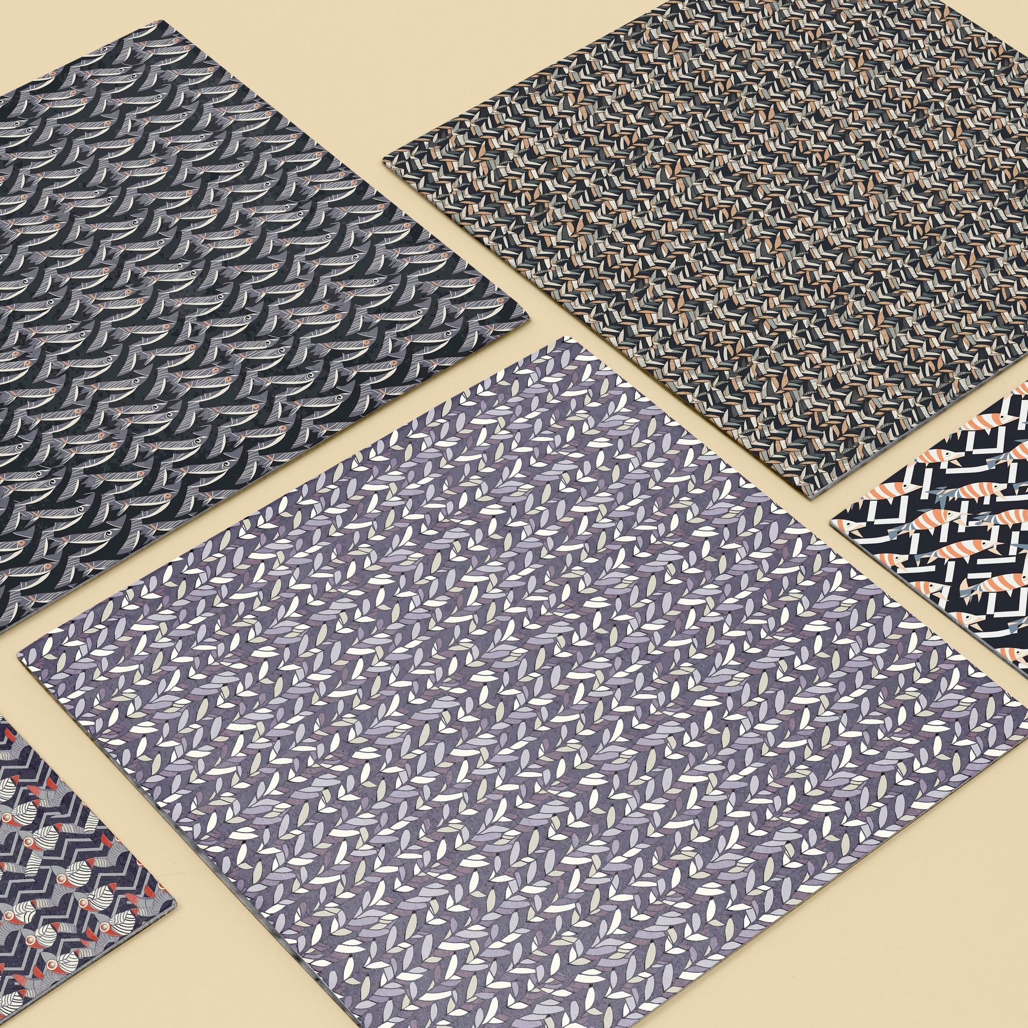 Set of 20 Herringbone Zigzag Patterns, 20 Seamless Digital Papers for ...