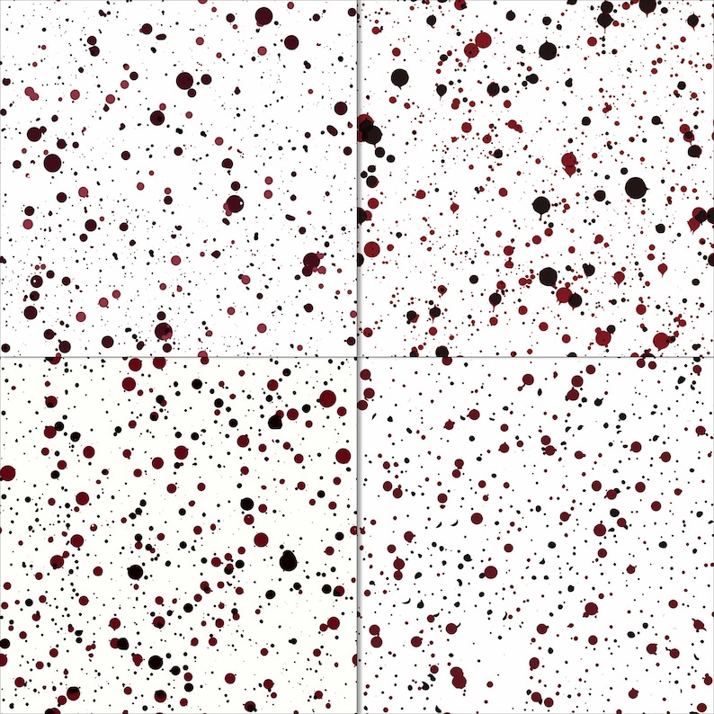 20 Seamless Blood Splatter Patterns Horror Digital Papers for Design ...