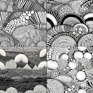 20 Seamless Zentangle Zen Patterns - Intricate and Relaxing Digital ...