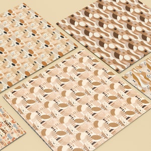 Neutral Elegance Digital Paper Set: 20 Seamless Textures in Beige ...