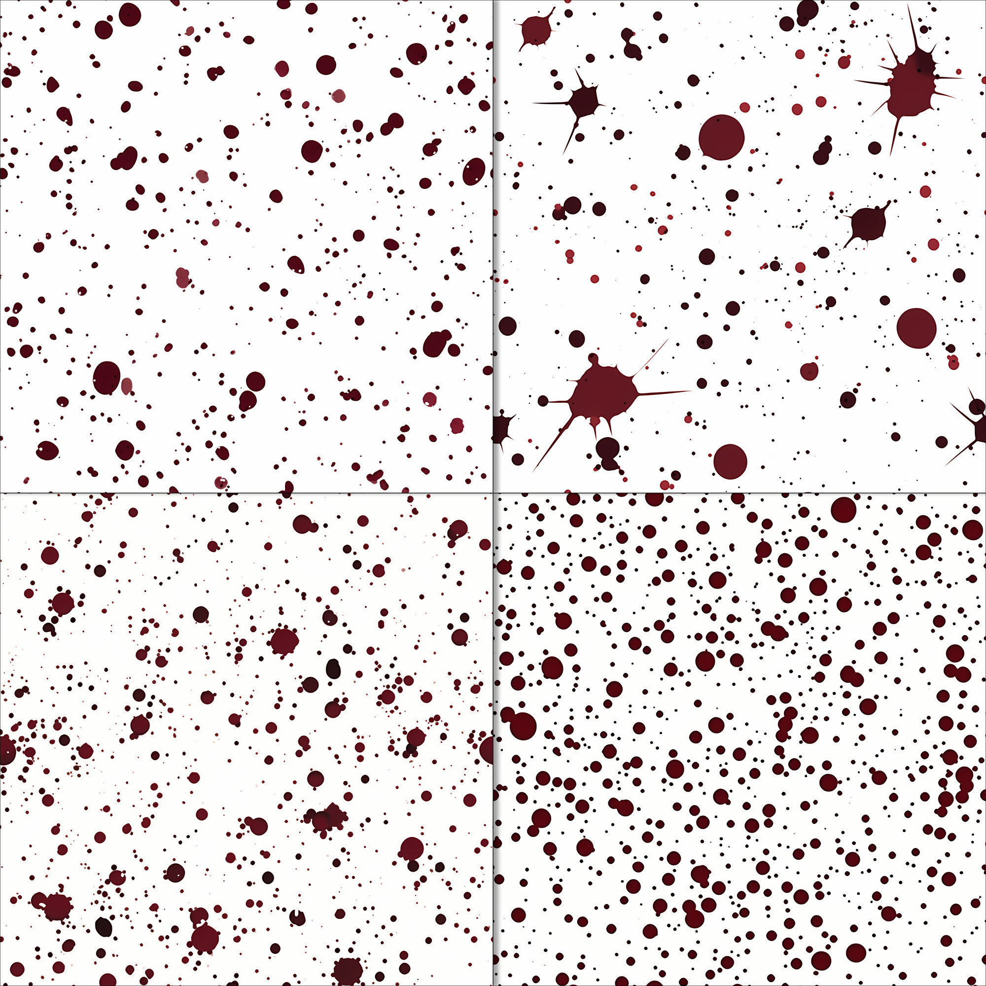 20 Seamless Blood Splatter Patterns Horror Digital Papers for Design ...