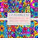 20 Seamless Zentangle Zen Patterns - Intricate and Relaxing Digital ...