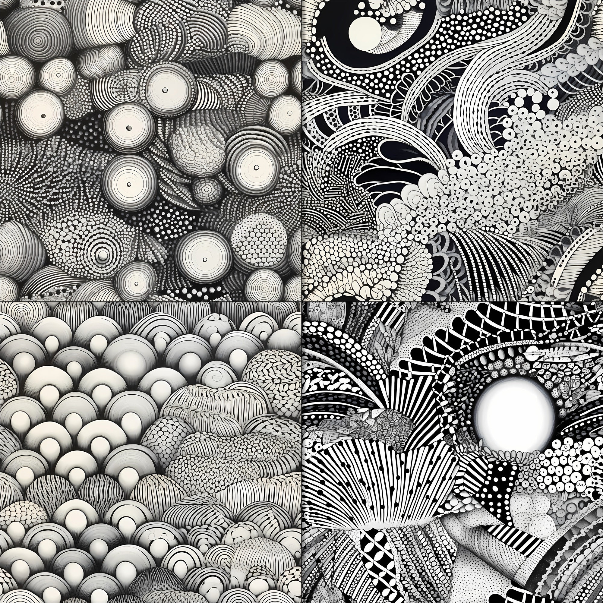 20 Seamless Zentangle Zen Patterns Intricate and Relaxing Digital ...
