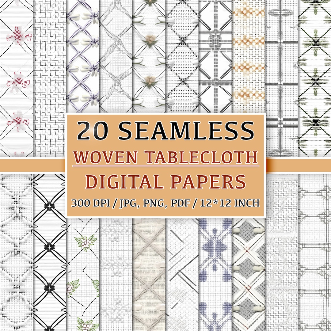 20 Seamless Woven Table Cloth Patterns - French Kitchen-inspired ...