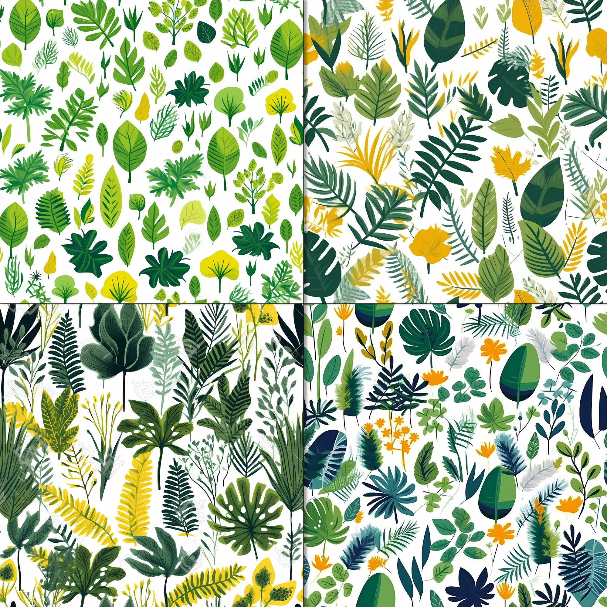 Jungle Digital Papers Set of Seamless Abstract Patterns - Etsy