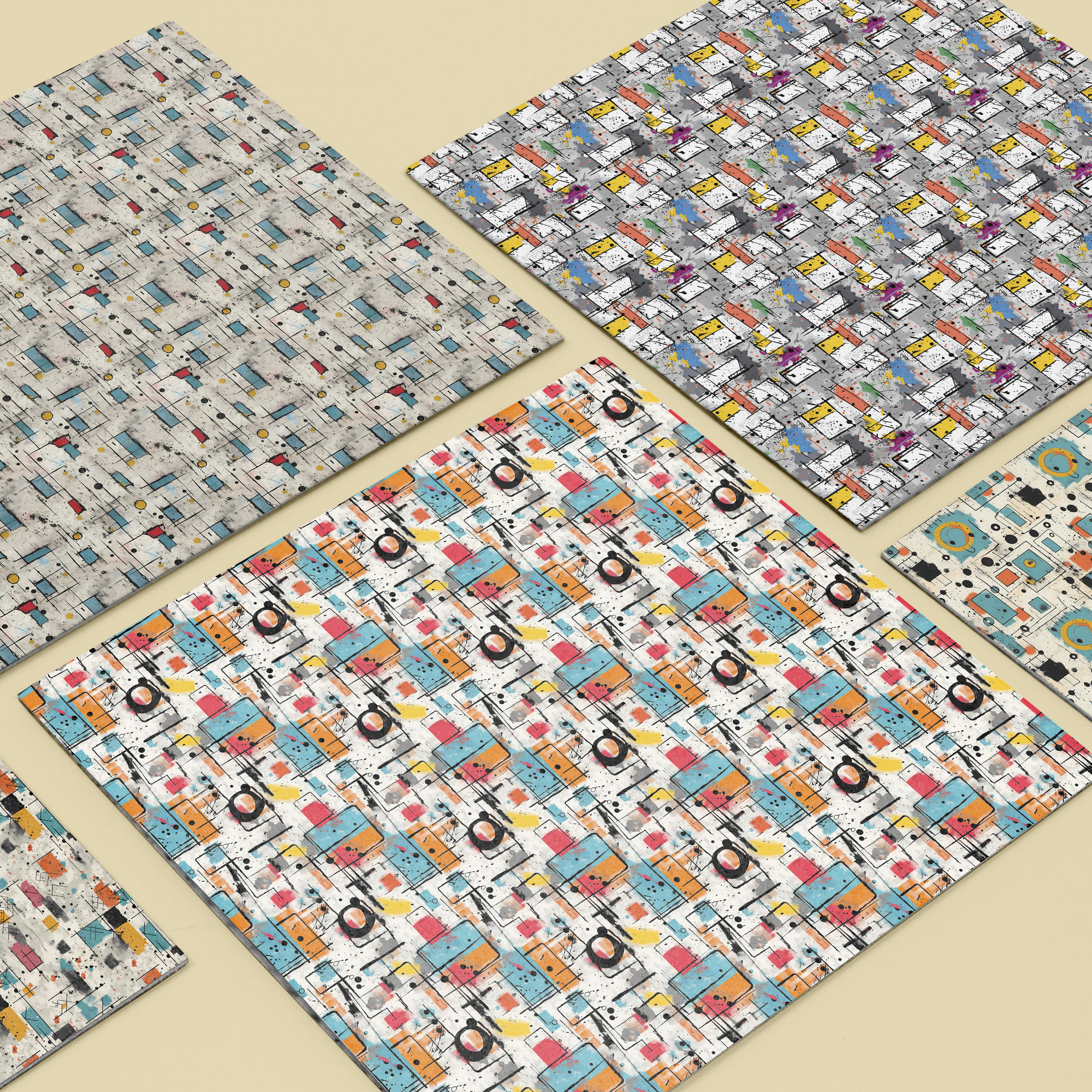 20 Seamless Grunge Graffiti Patterns - Punk Urban Digital Papers for ...