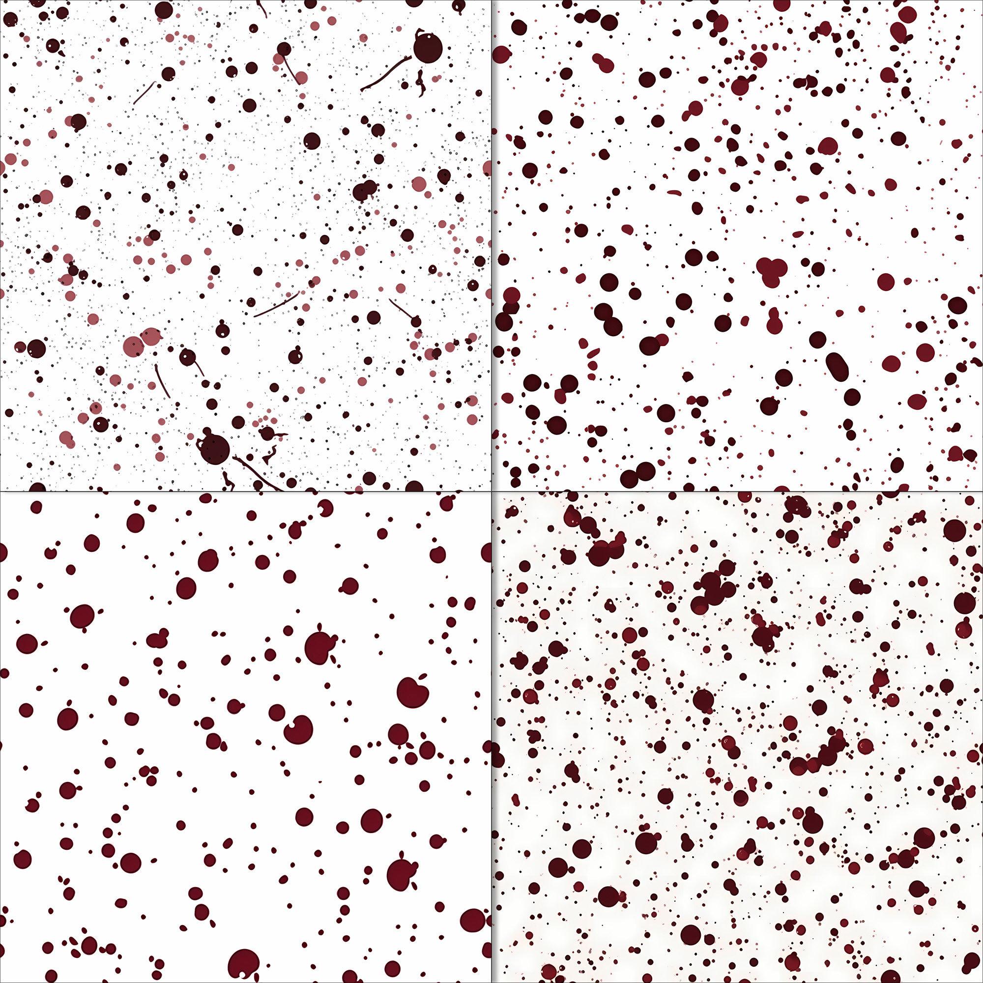 20 Seamless Blood Splatter Patterns - Horror Digital Papers for Design ...