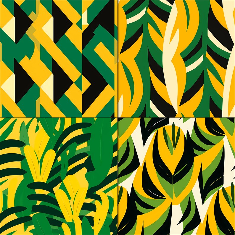 20 Seamless Jamaica-inspired Patterns - Digital Papers With Reggae ...