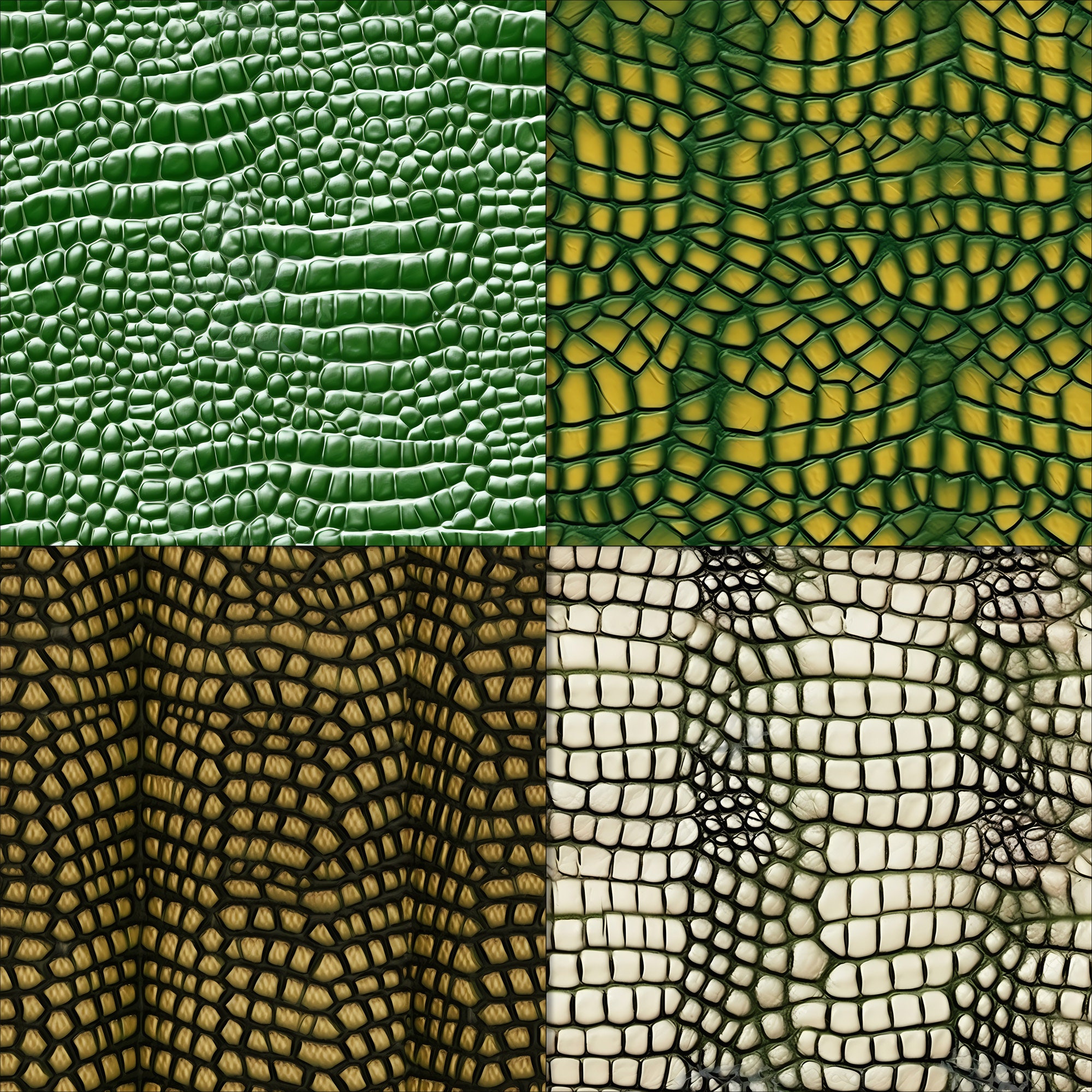 20 Seamless Crocodile & Alligator Skin Patterns, Digital Papers ...