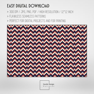 Set of 20 Seamless Chevron Stripes Pattern, Digital Papers, Clip Art ...
