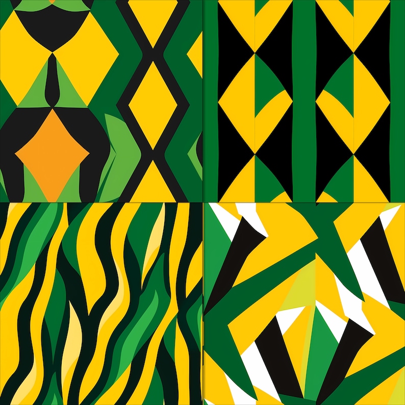 20 Seamless Jamaica-inspired Patterns - Digital Papers With Reggae ...