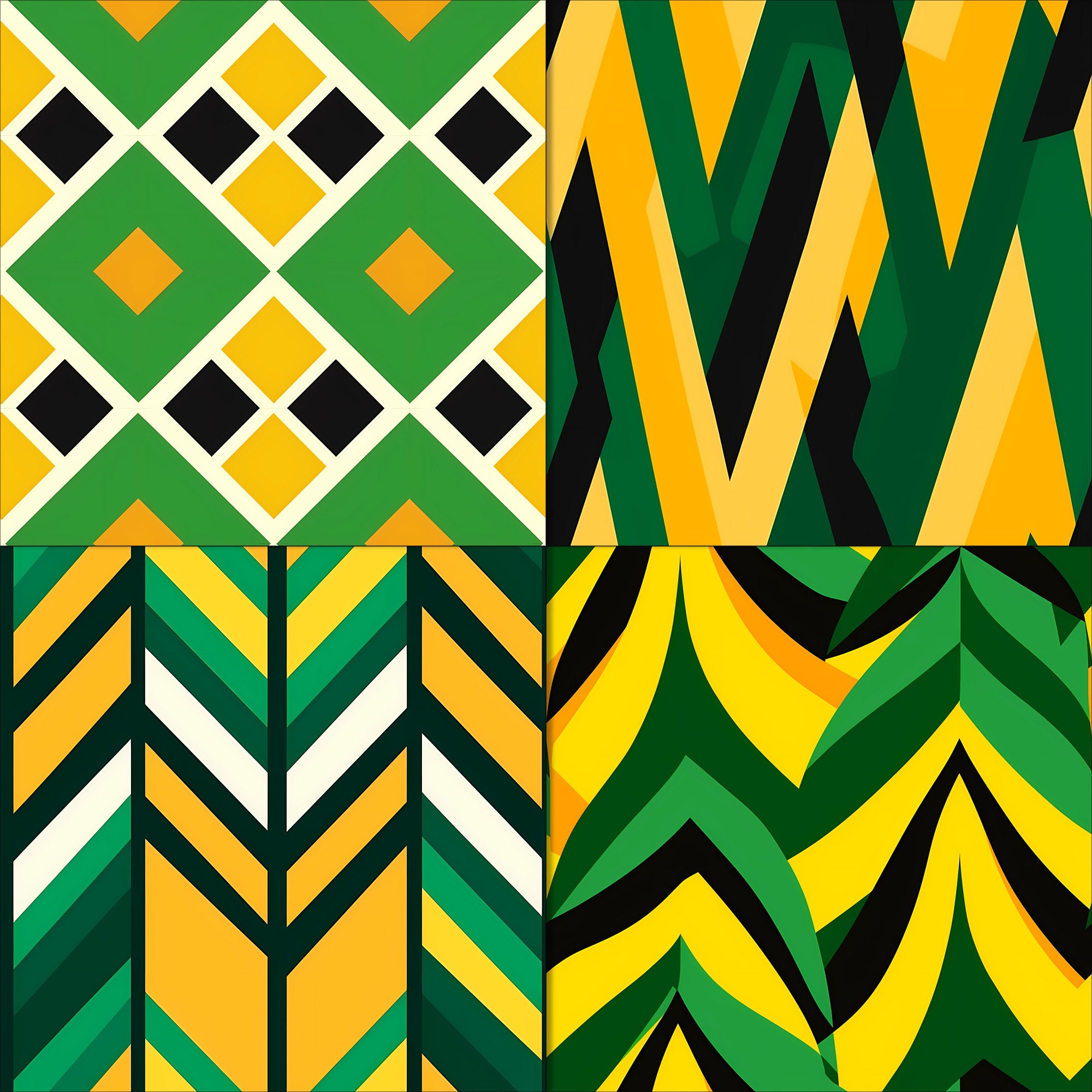 20 Seamless Jamaica-inspired Patterns - Digital Papers With Reggae ...