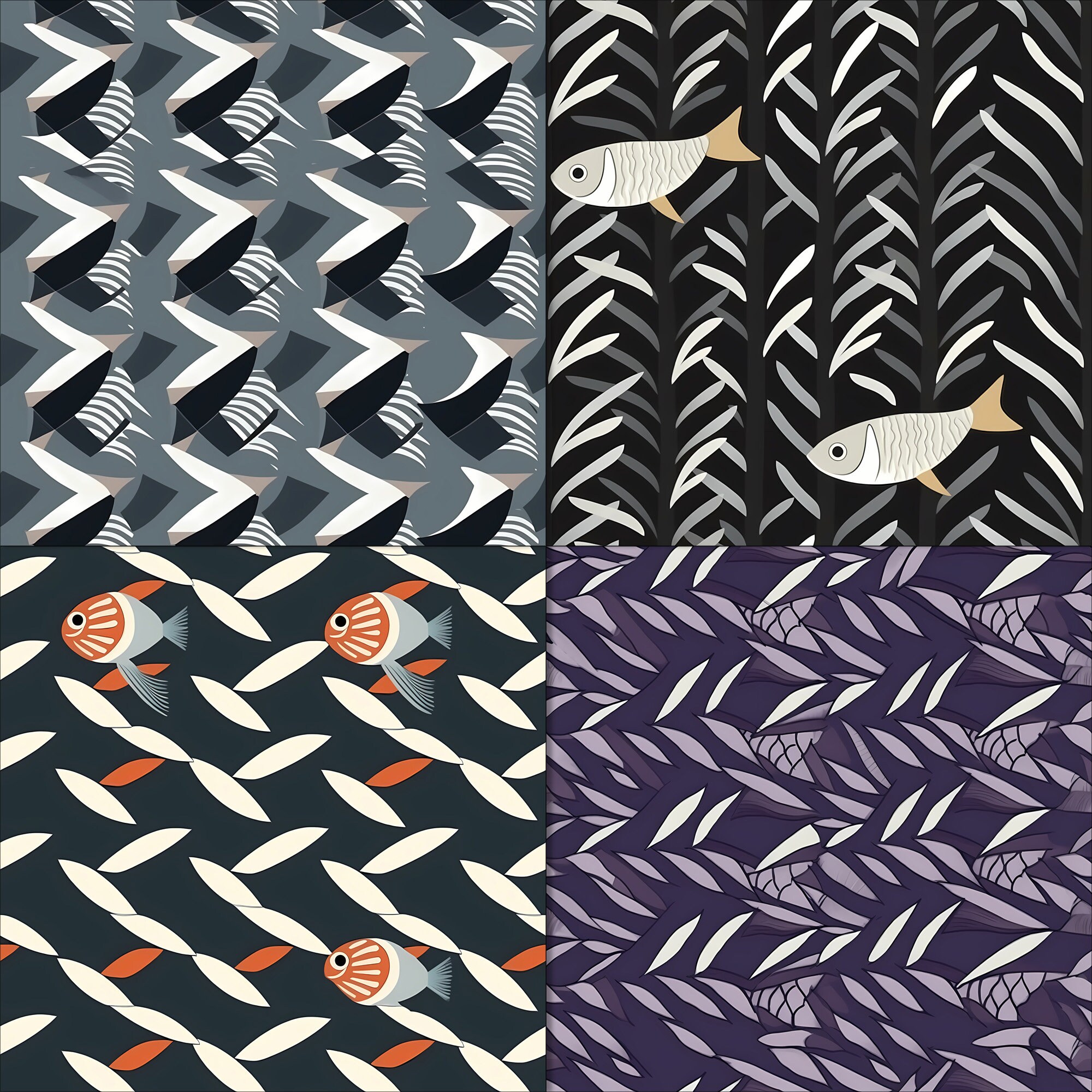 Set of 20 Herringbone Zigzag Patterns, 20 Seamless Digital Papers for ...