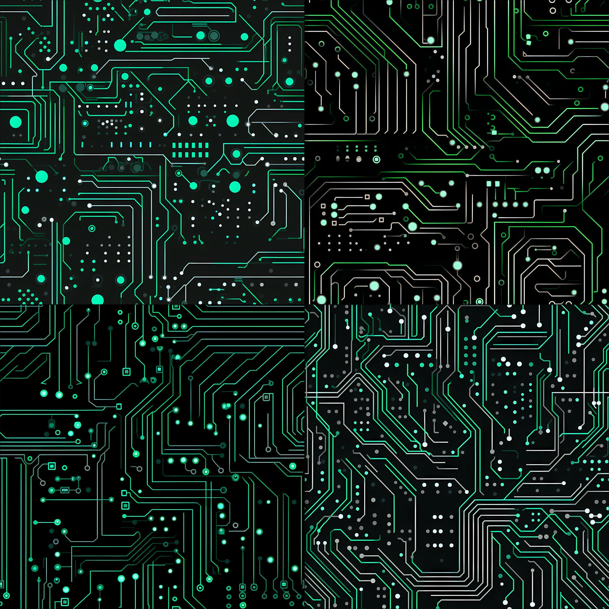 Tech-inspired Elegance: 20 Seamless Circuit Board Patterns, Digital ...