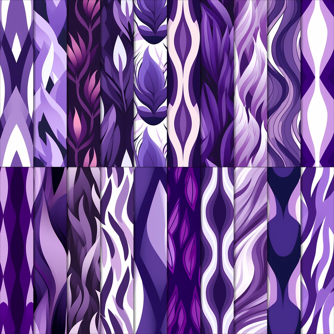 Set of 20 Seamless Purple Haze Patterns Digital Papers - Etsy