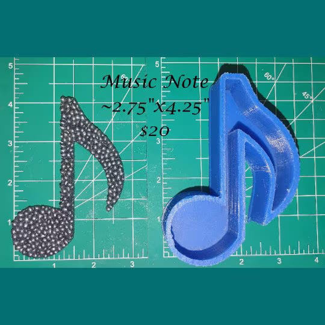 Music Note - Freshie Mold - Silicone Mold - Aroma Bead Mold - Silicone ...
