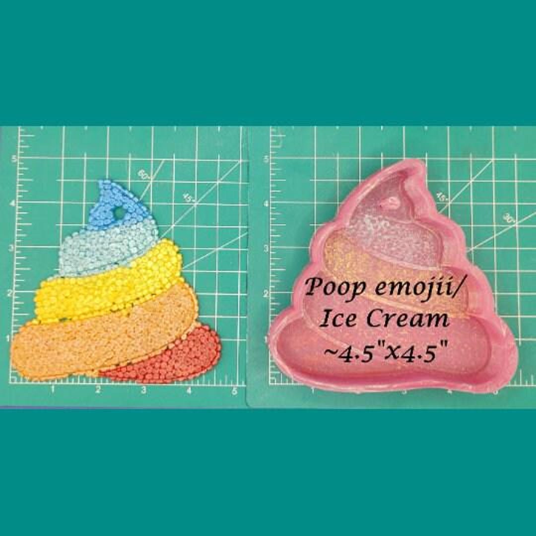 Poop Symbol - Freshie Mold - Silicone Mold - Aroma Bead Mold - Silicone ...