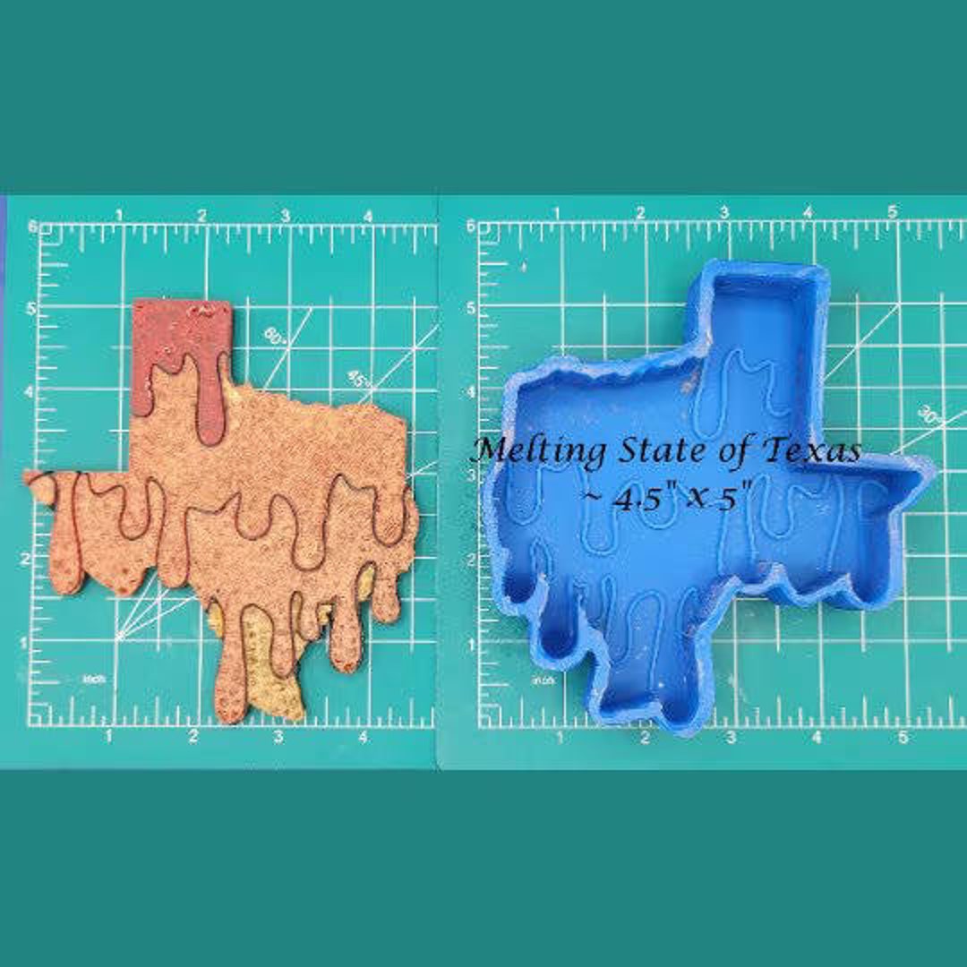Melting Texas (state) - Freshie Mold - Silicone Mold - Aroma Bead Mold ...