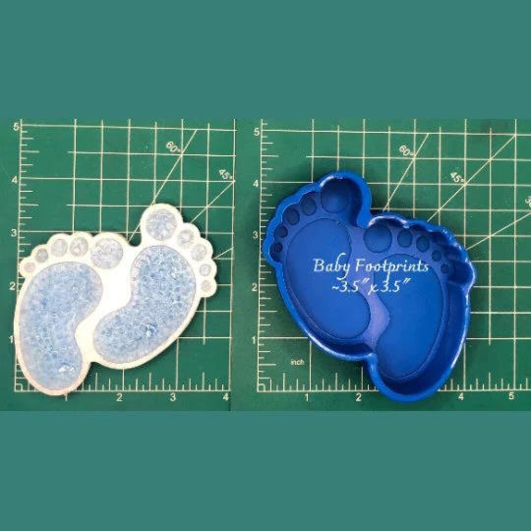 Baby Feet - Baby Footprints - Freshie Mold - Silicone Mold - Aroma Bead ...