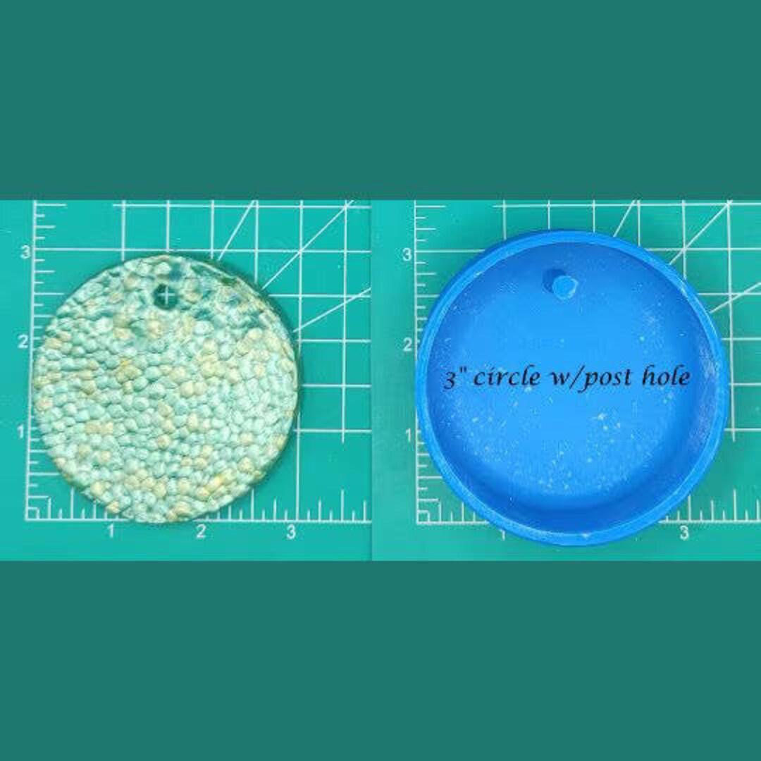 3" Circle Mold - 3" Round Mold - With Post Hole - Freshie Mold ...