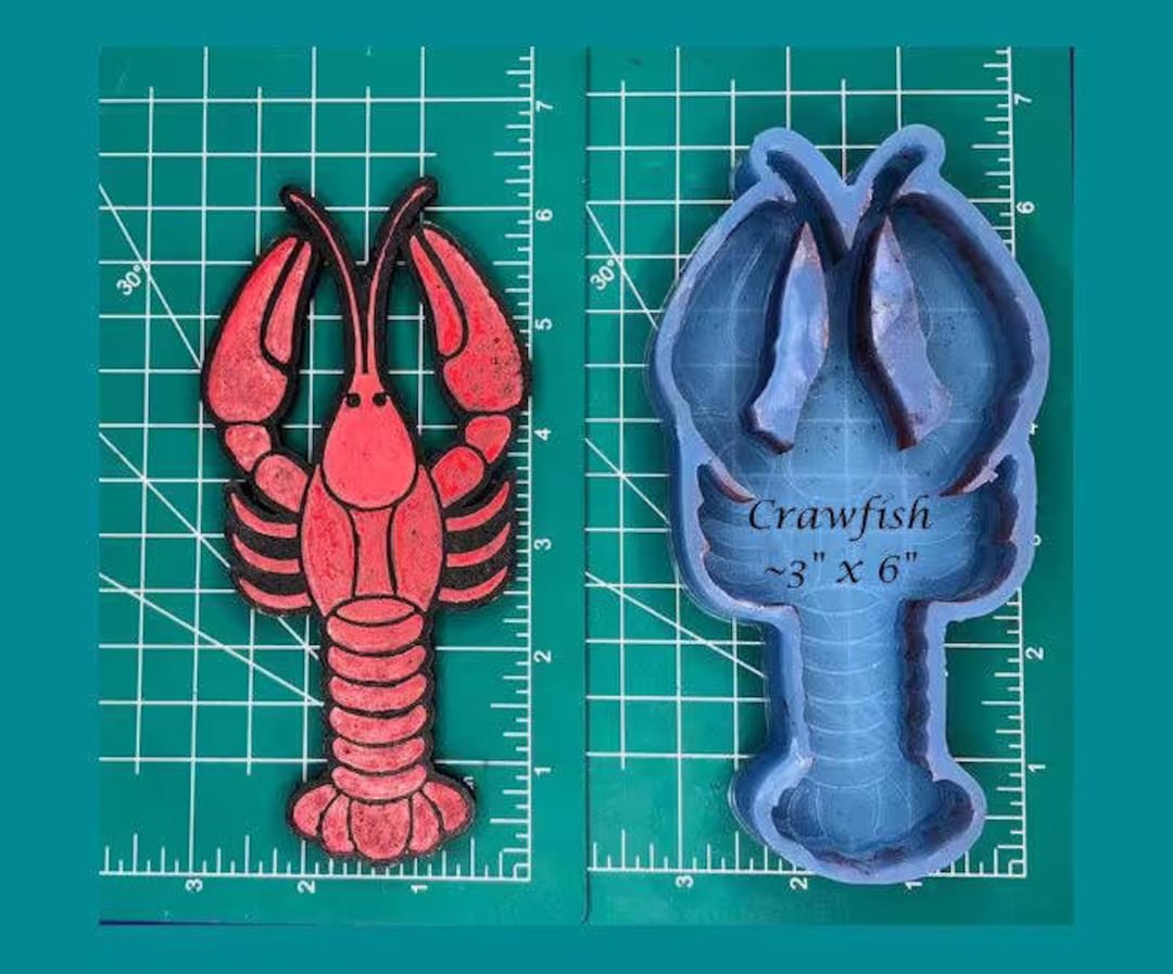 Crawfish - Freshie Mold - Silicone Mold - Aroma Bead Mold - Silicone ...