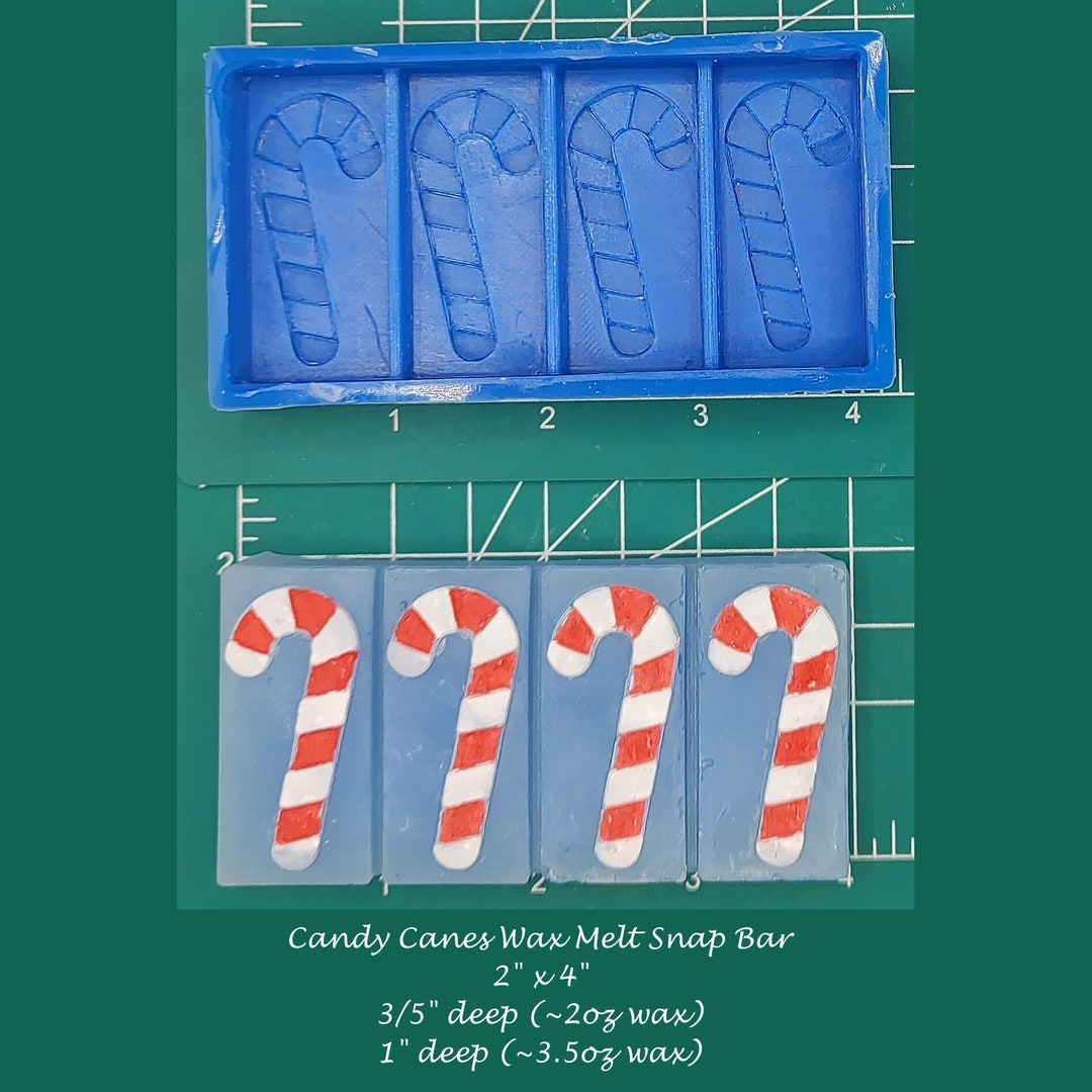 Candy Canes Wax Melt Snap Bar Silicone Mold - Etsy