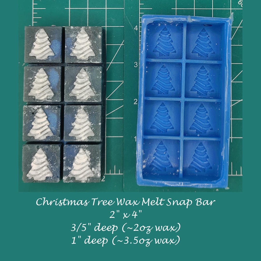 Christmas Tree Wax Melt Snap Bar Silicone Mold - Etsy