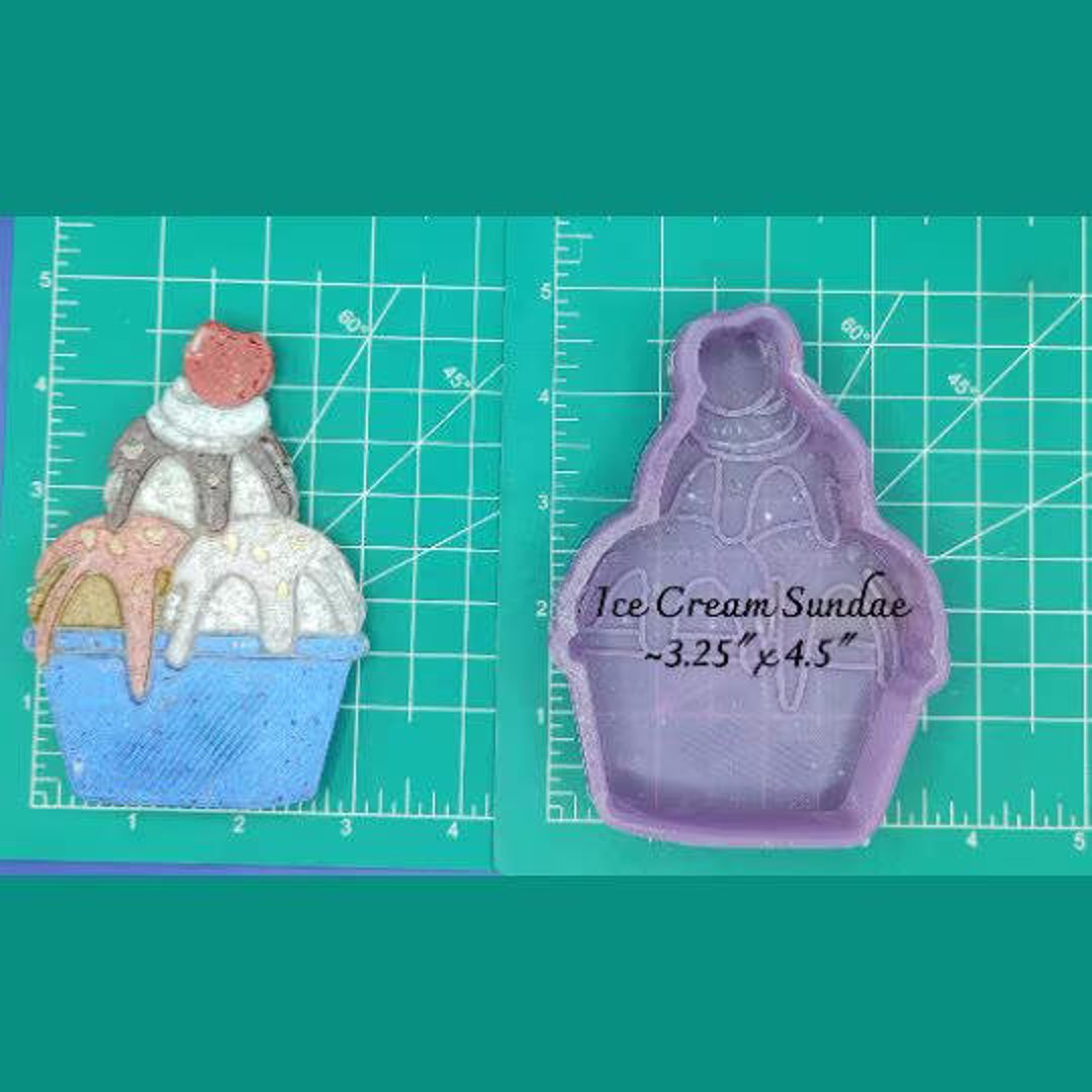Ice Cream Sundae - Freshie Mold - Silicone Mold - Aroma Bead Mold ...