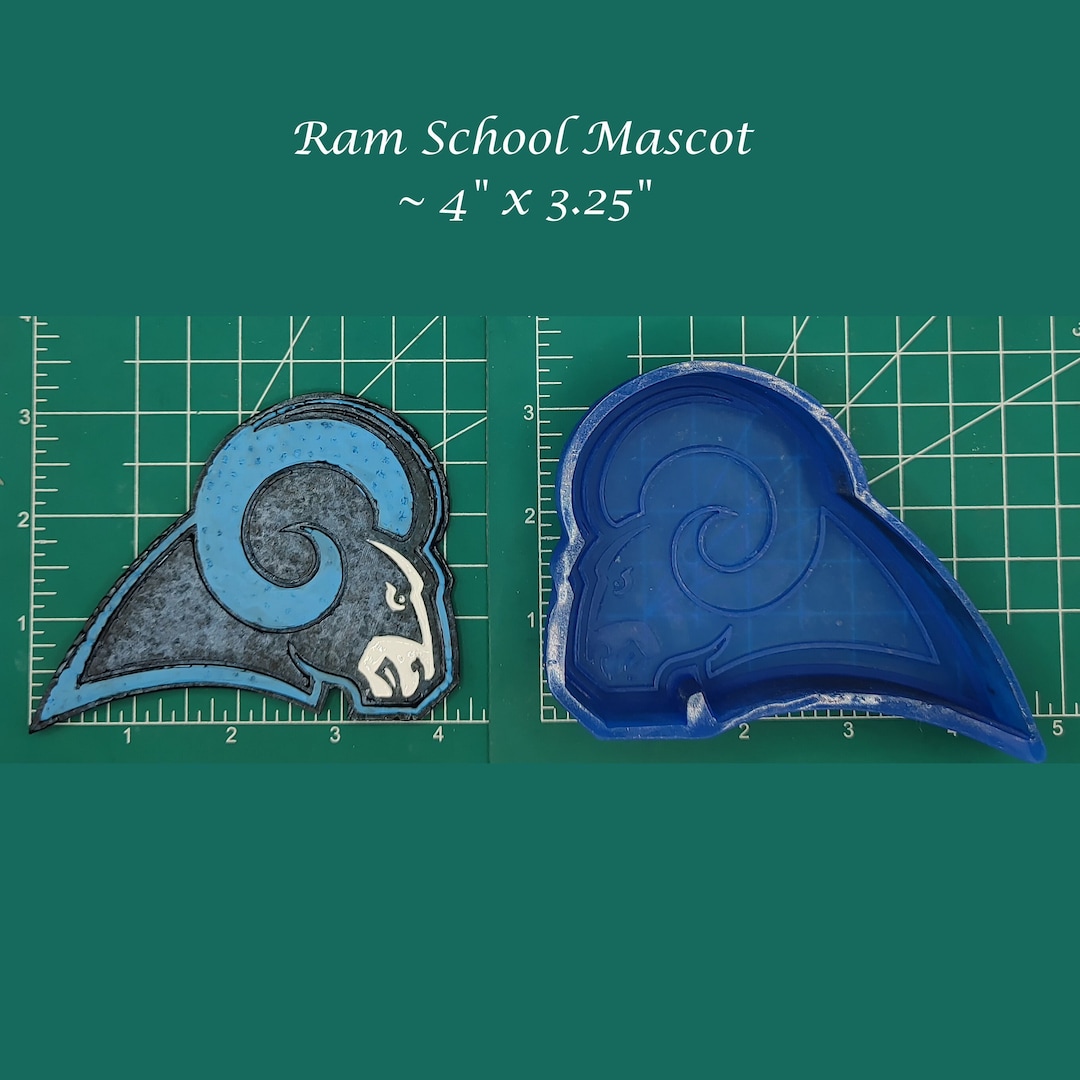 Ram School Mascot - Freshie Mold - Silicone Mold - Aroma Bead Mold ...