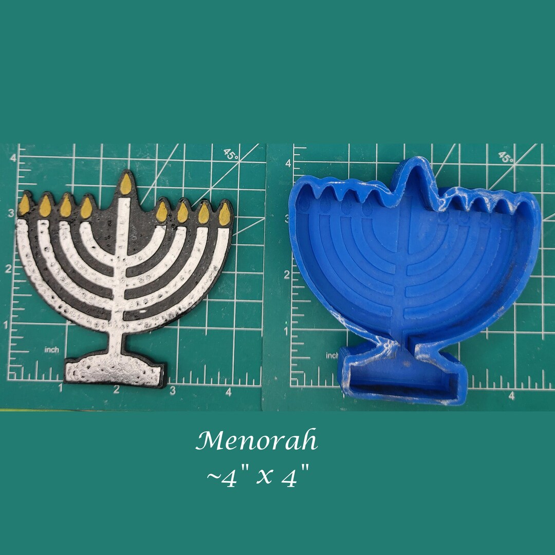 Menorah - Freshie Mold - Silicone Mold - Aroma Bead Mold - Silicone Car ...
