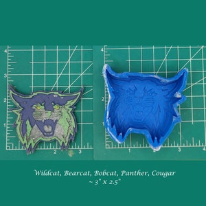 Bearcat Wildcat Panther Bobcat Cougar School Mascot - Freshie Mold ...