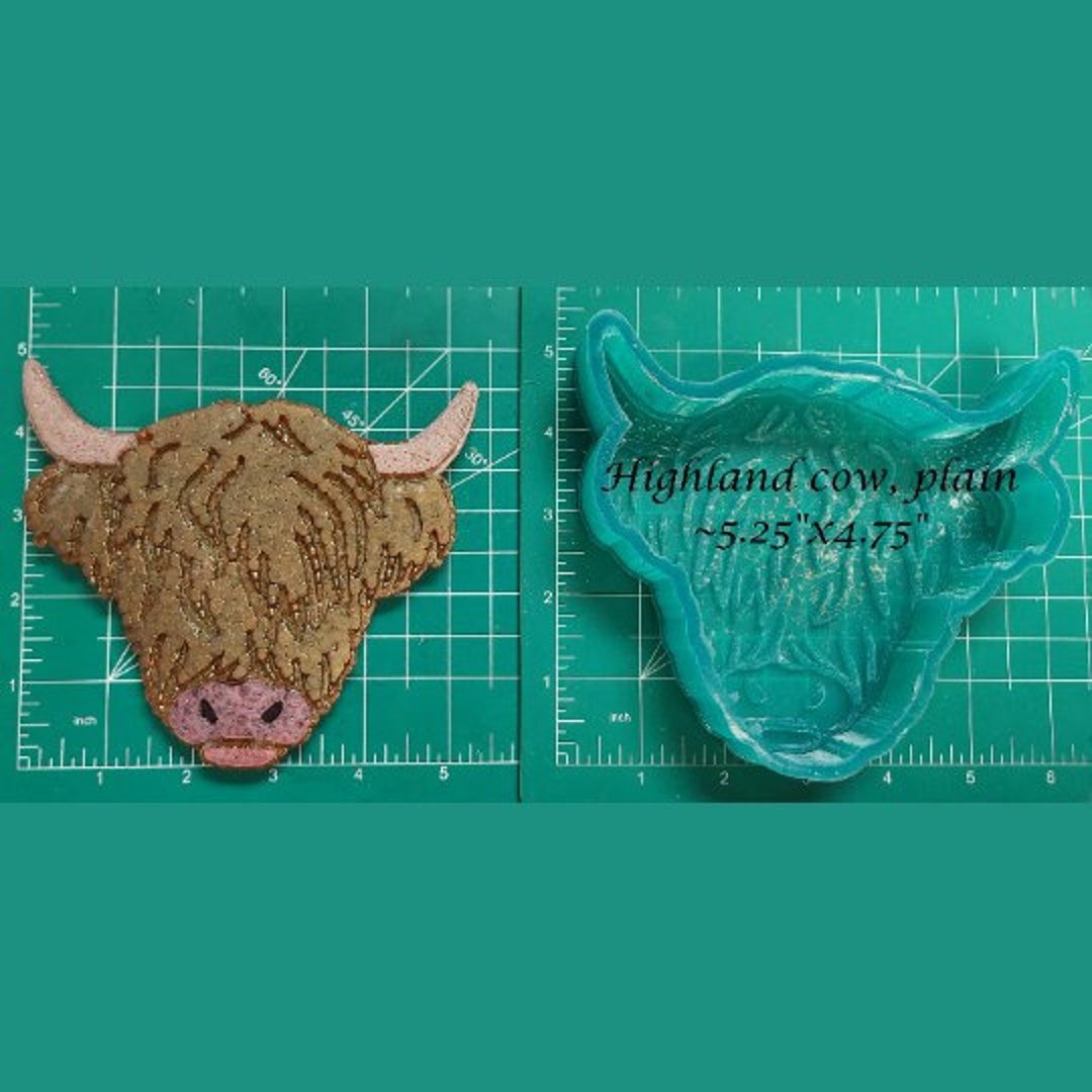 Highland Cow Plain - Freshie Mold - Silicone Mold - Aroma Bead Mold ...