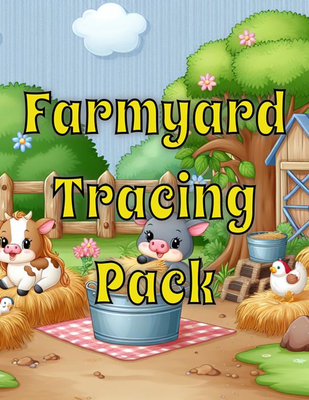 Farm Tracing Worksheets for Preschoolers | Fine Motor Skills | Farm ...